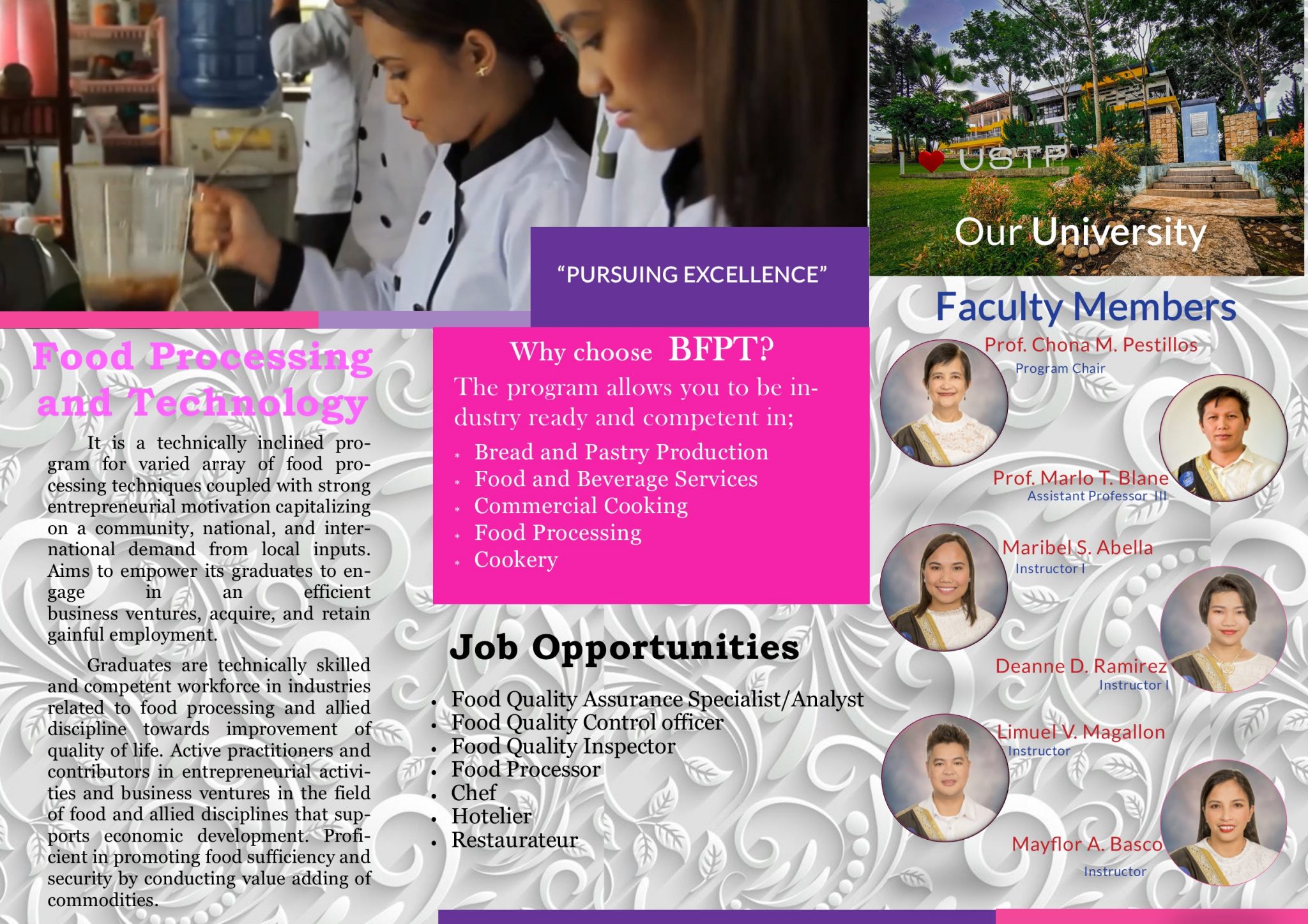 BACHELOR IN FOOD PROCESSING AND TECHNOLOGY - University of Science and ...