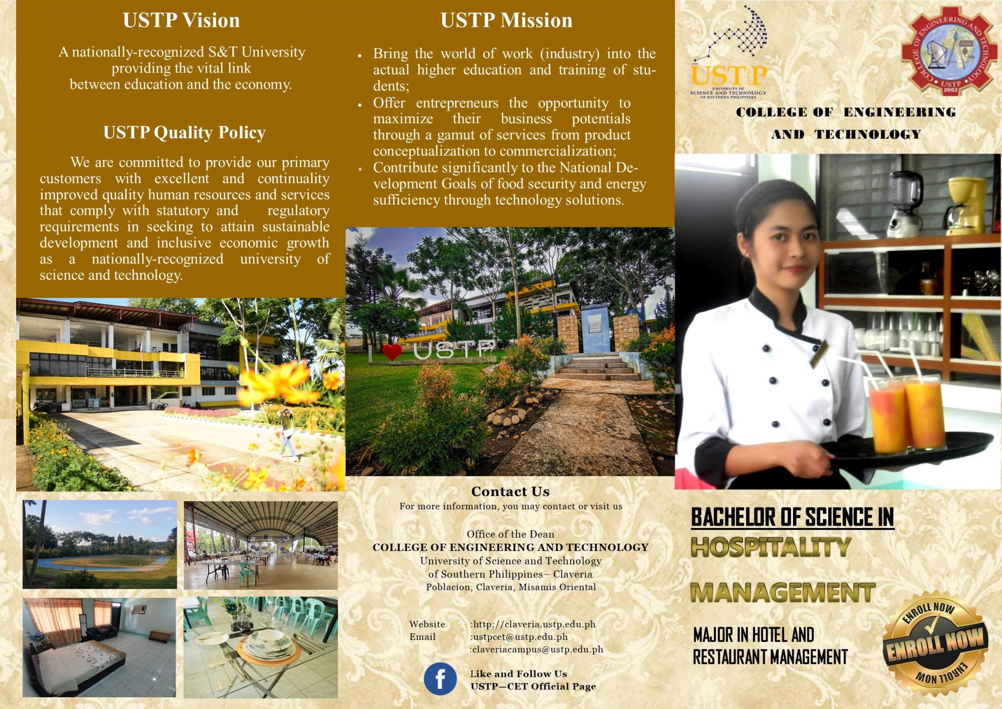 BACHELOR OF SCIENCE IN HOSPITALITY MANAGEMENT - University of Science ...