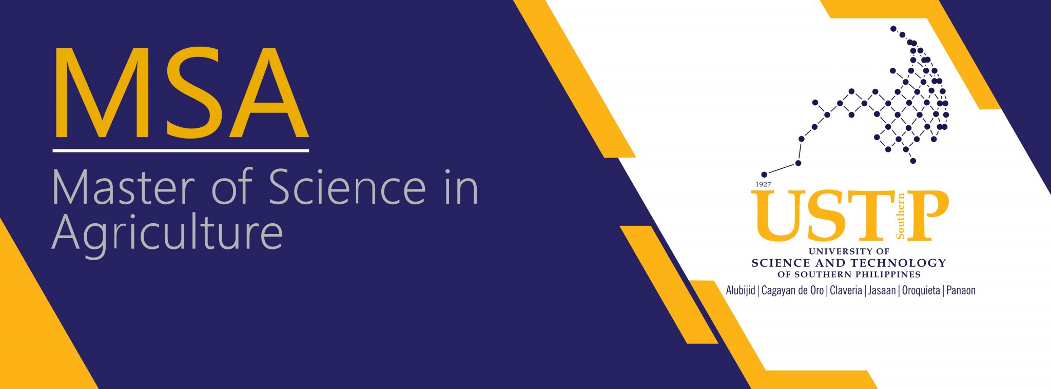 MASTER OF SCIENCE IN AGRICULTURE - University of Science and Technology of Southern Philippines