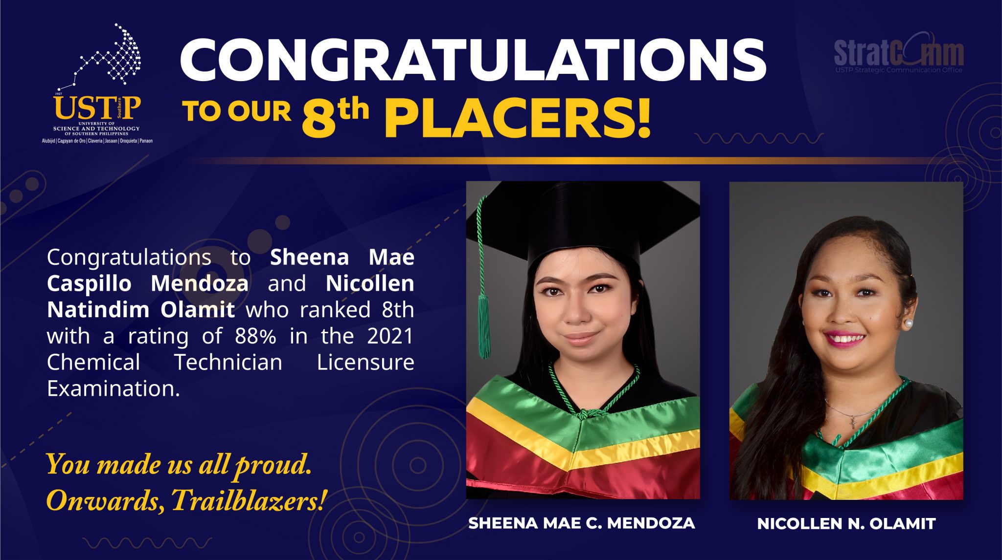 Trailblazer Topnotchers - University of Science and Technology of ...
