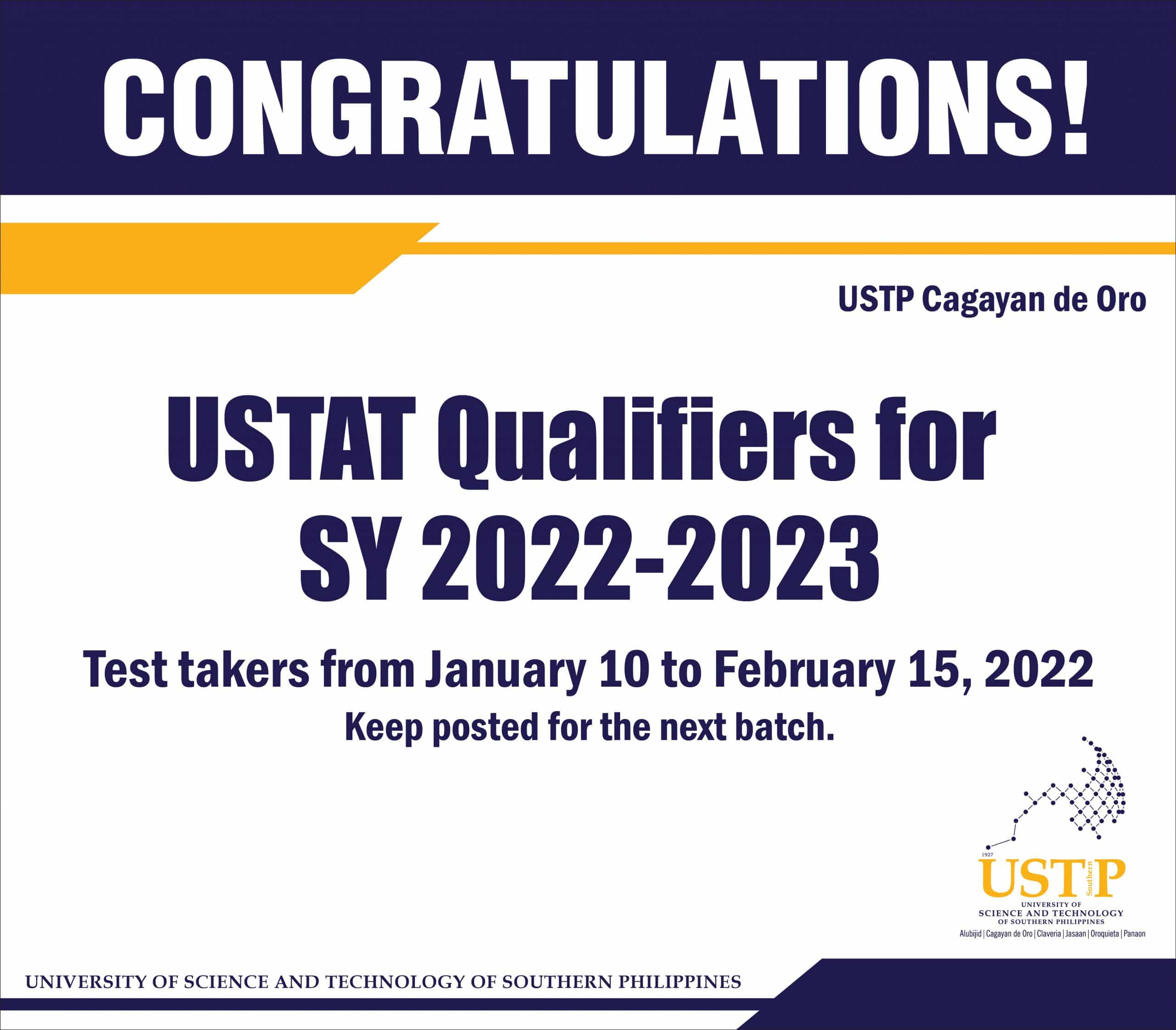 USTAT Qualifier 2022-2023 - University of Science and Technology of ...