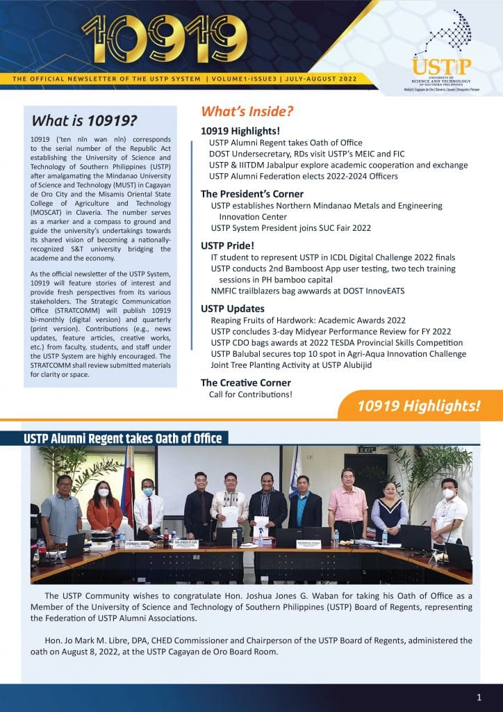 USTP Newsletters - USTP System