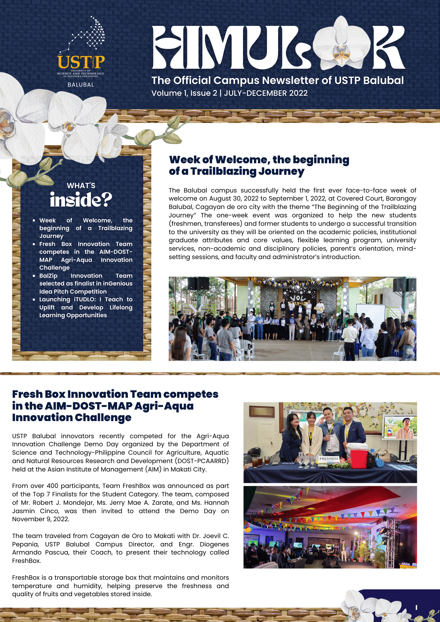 USTP Newsletters - University of Science and Technology of Southern ...