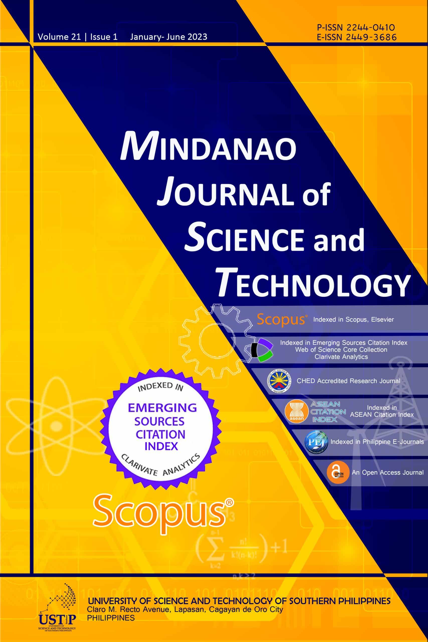 Mindanao Journal of Science and Technology (MJST) maintains presence in ...