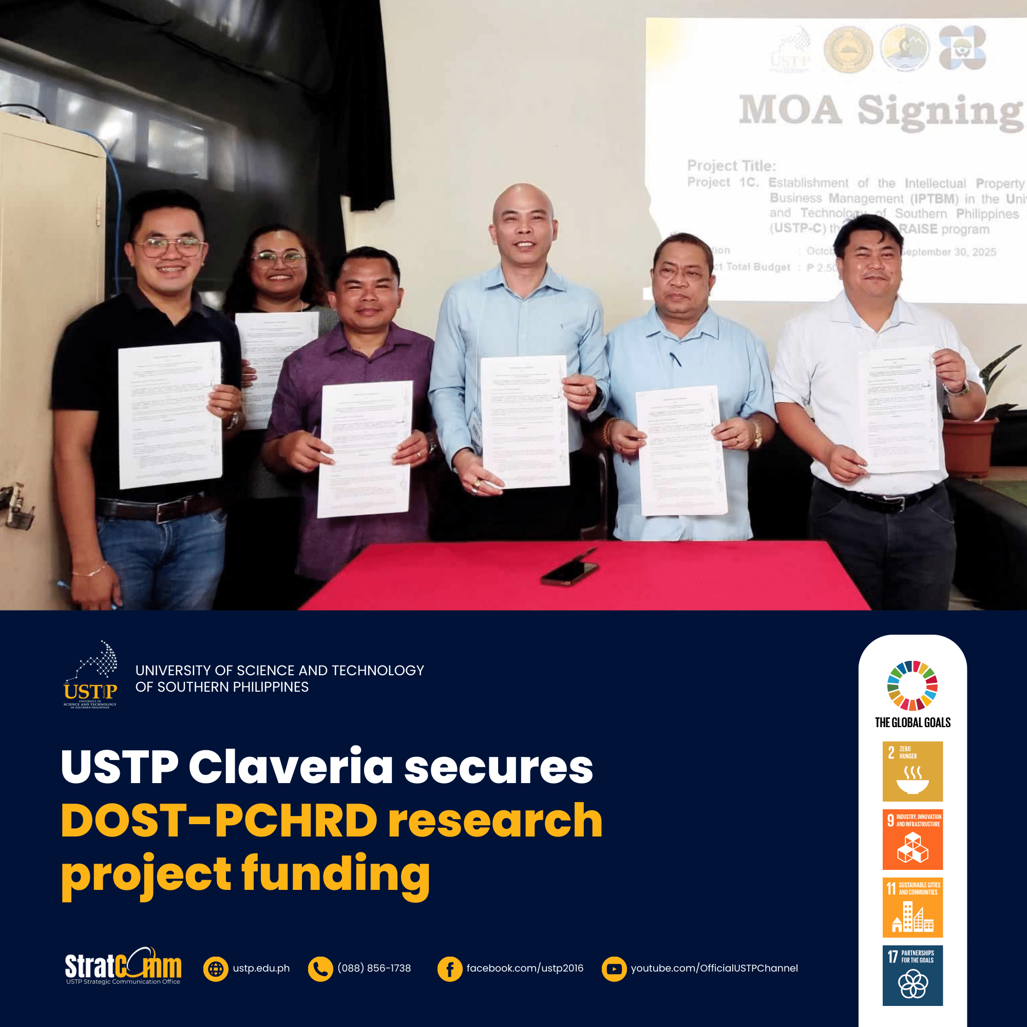 USTP Claveria secures DOST-PCHRD research project funding - University ...
