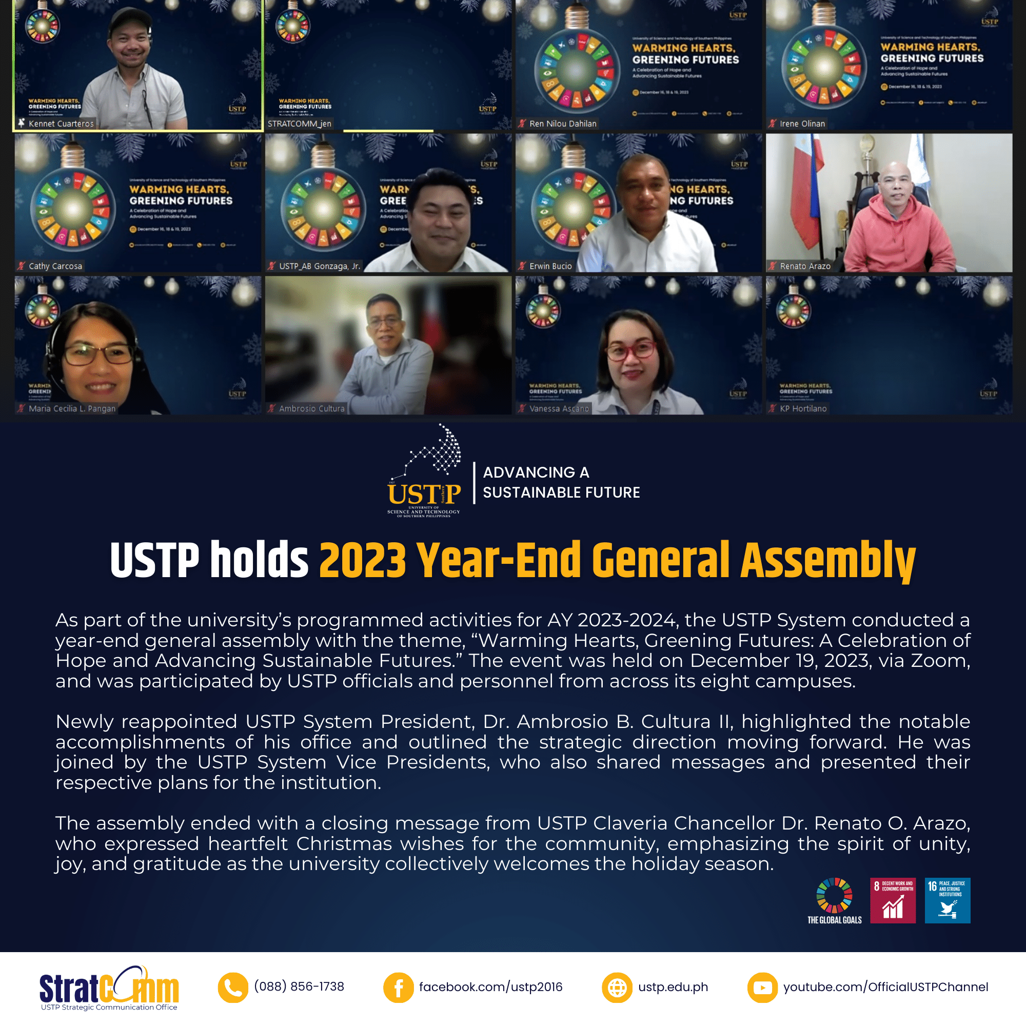 USTP holds 2023 Year-End General Assembly - University of Science and ...