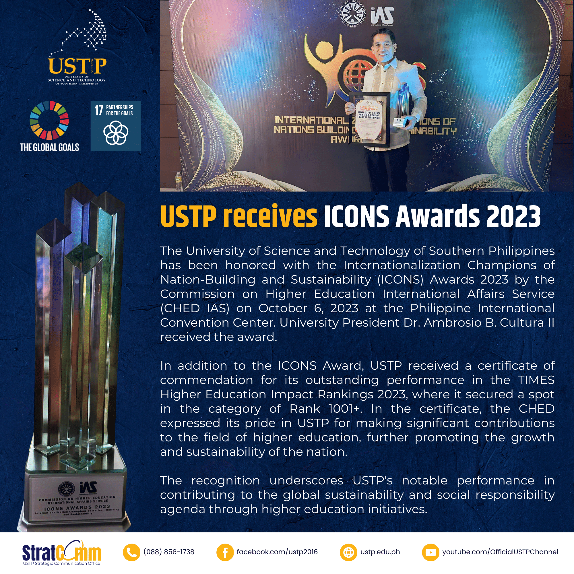 USTP receives ICONS Awards 2023 - University of Science and Technology ...