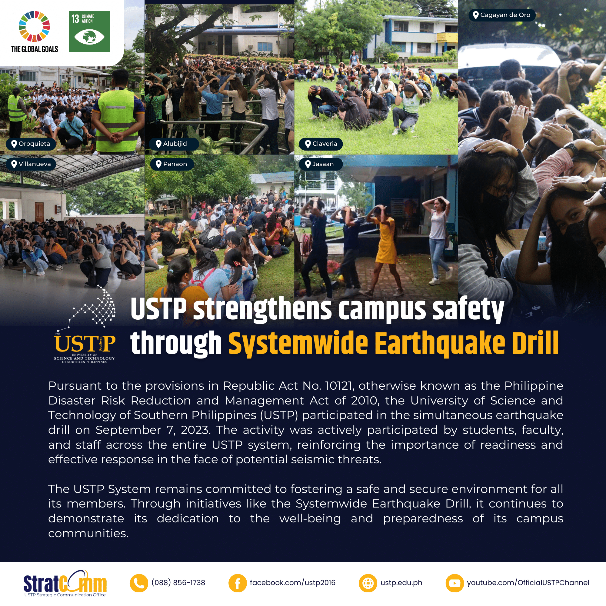USTP strengthens campus safety through Systemwide Earthquake Drill ...