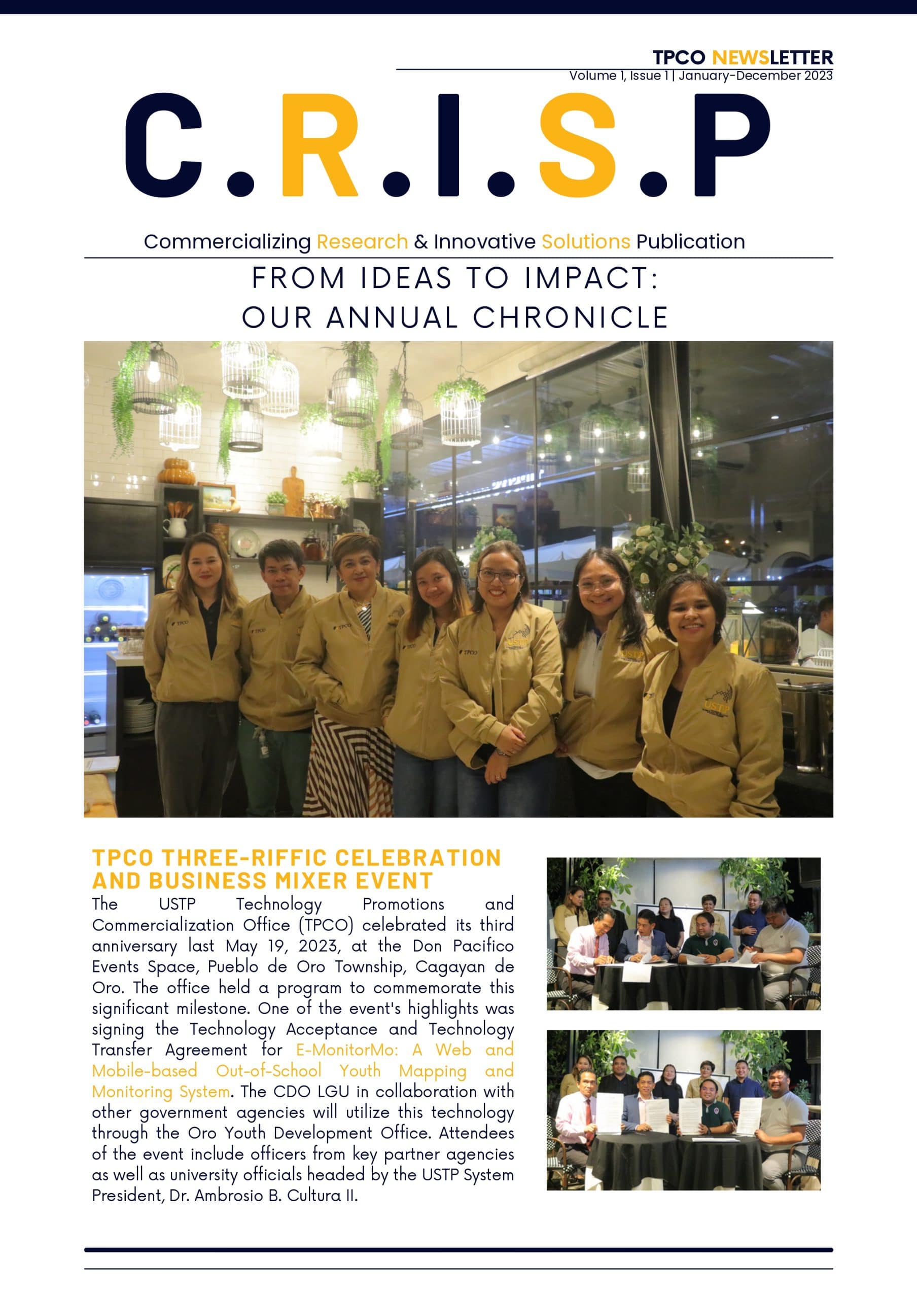 USTP Newsletters - University of Science and Technology of Southern ...