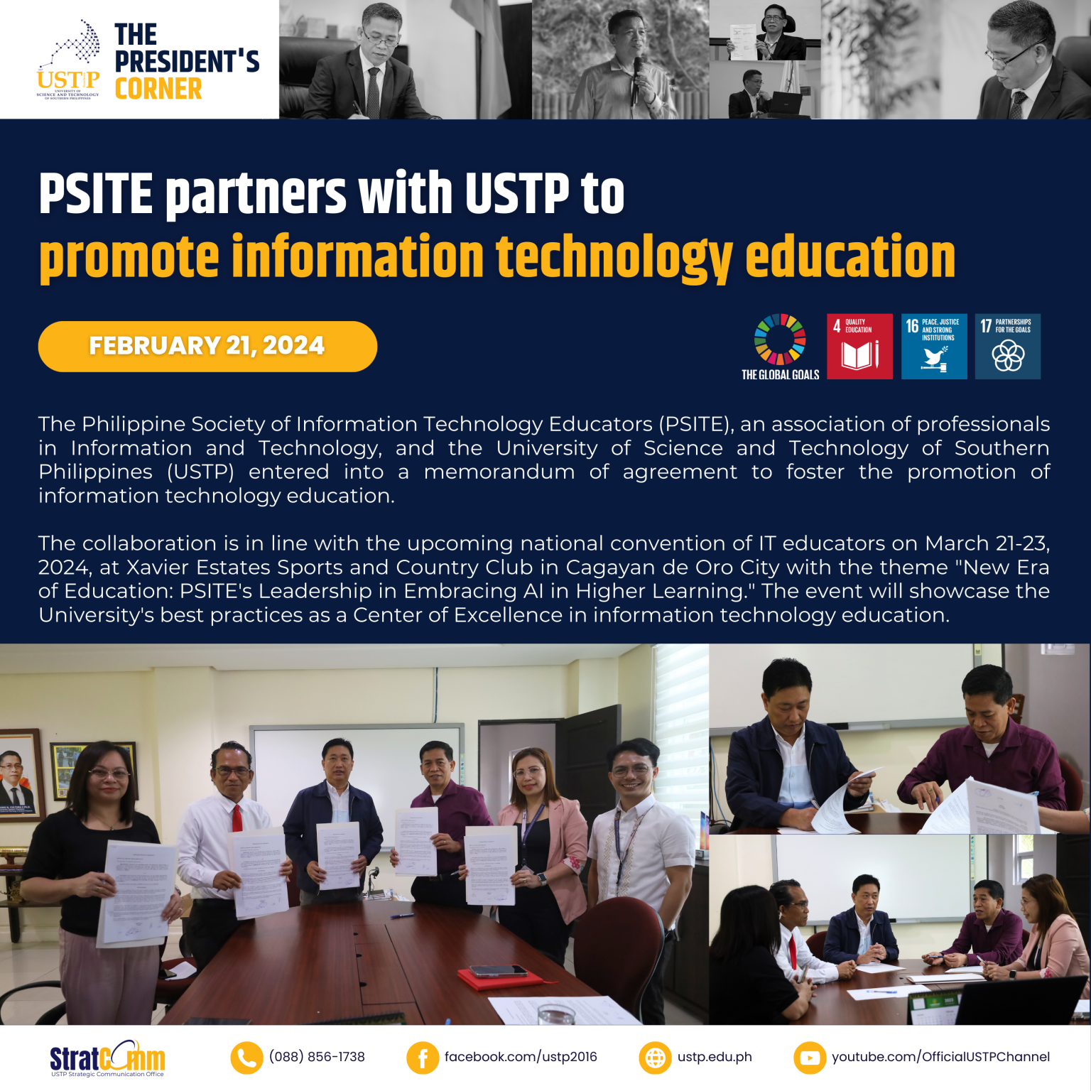 PSITE partners with USTP to promote information technology education ...