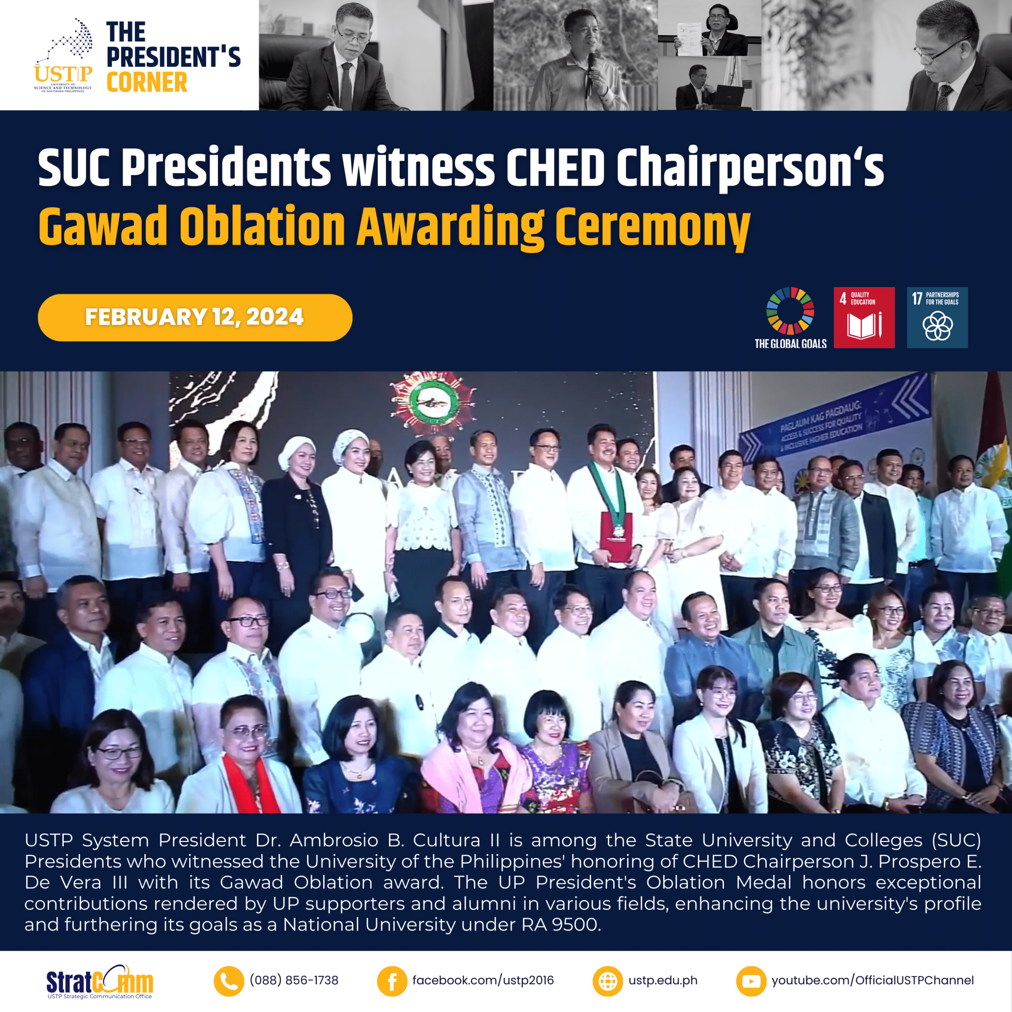 SUC Presidents witness CHED Chairperson‘s Gawad Oblation Awarding ...