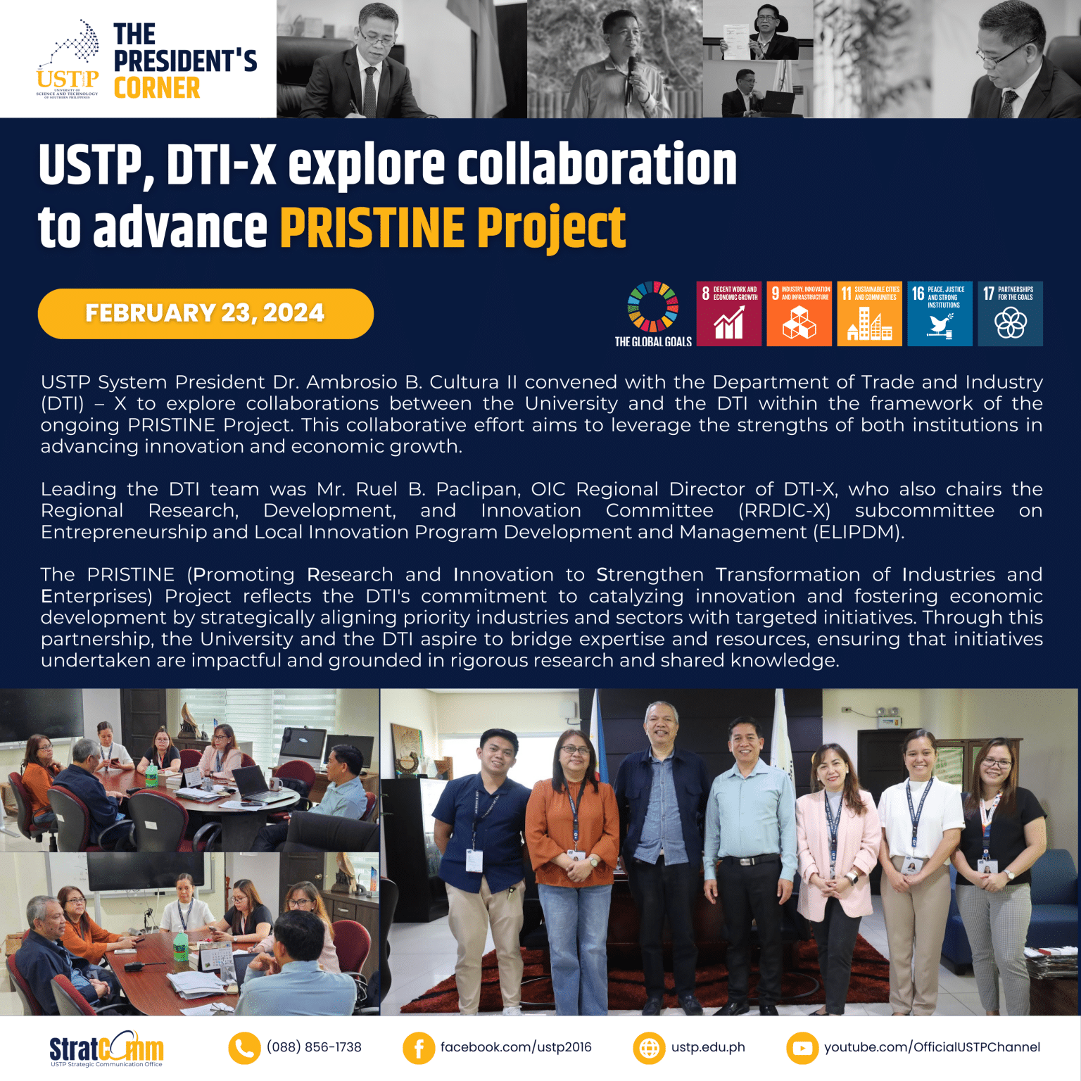 USTP, DTI-X explore collaboration to advance PRISTINE Project ...