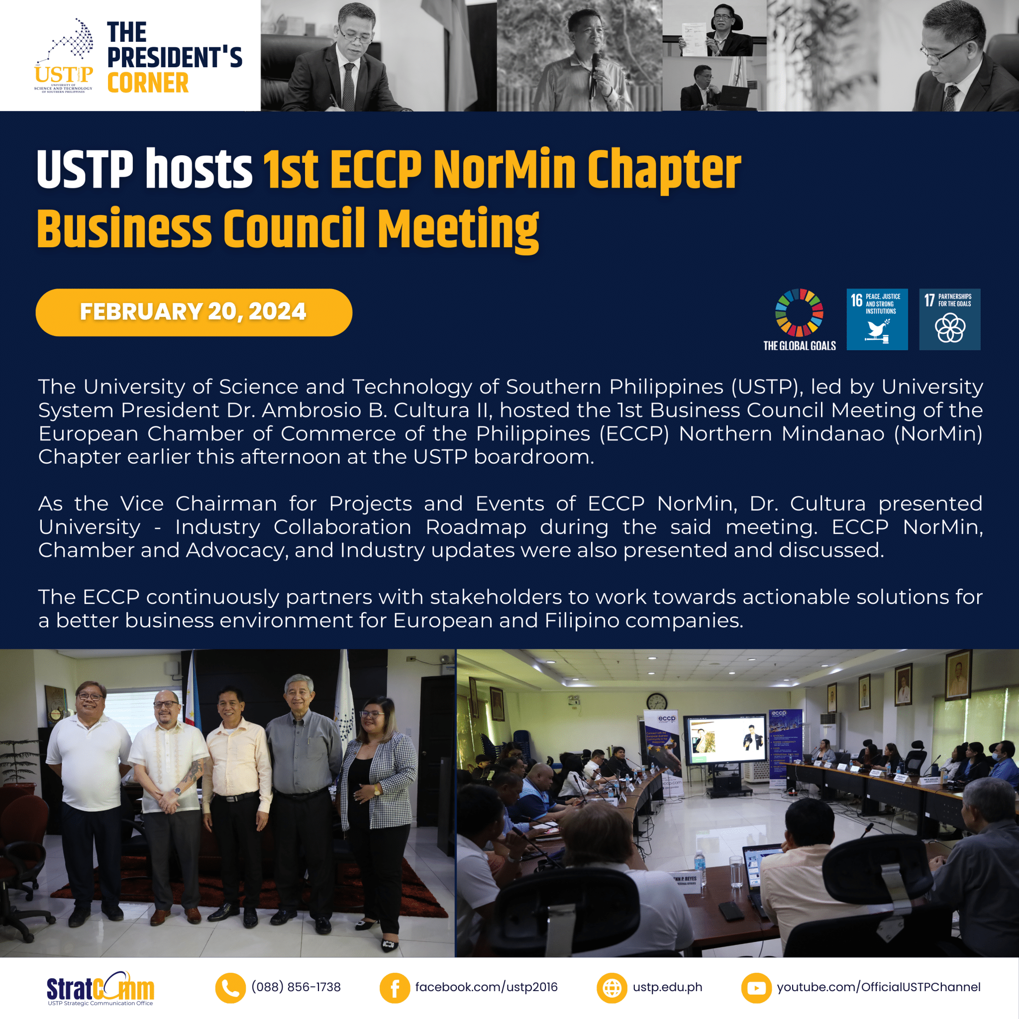 USTP hosts 1st ECCP NorMin Chapter Business Council Meeting ...