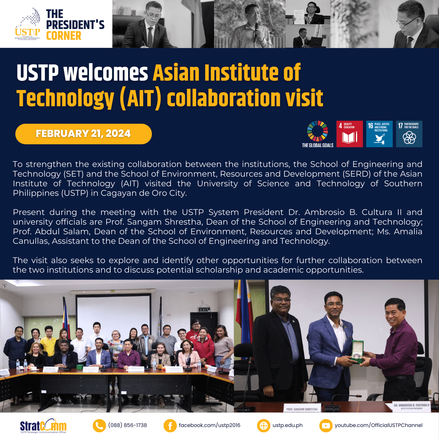 USTP welcomes Asian Institute of Technology (AIT) collaboration visit ...