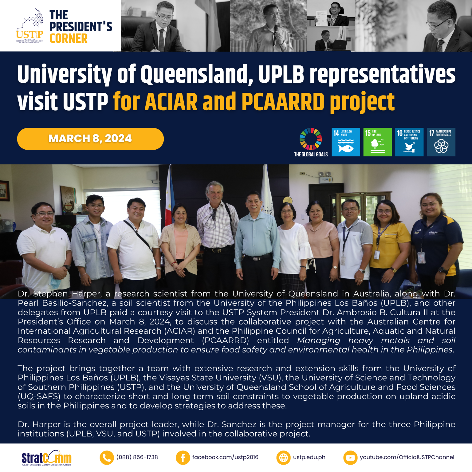 University of Queensland, UPLB representatives visit USTP for ACIAR and ...