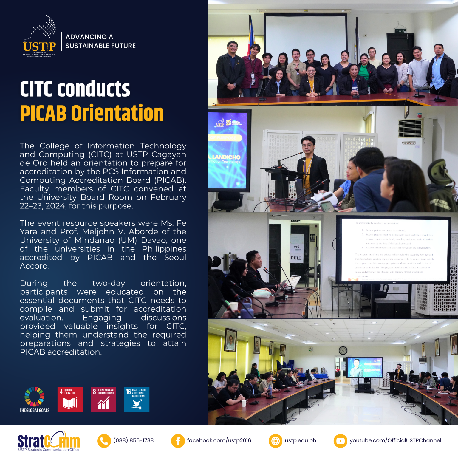 CITC conducts PICAB Orientation - University of Science and Technology ...