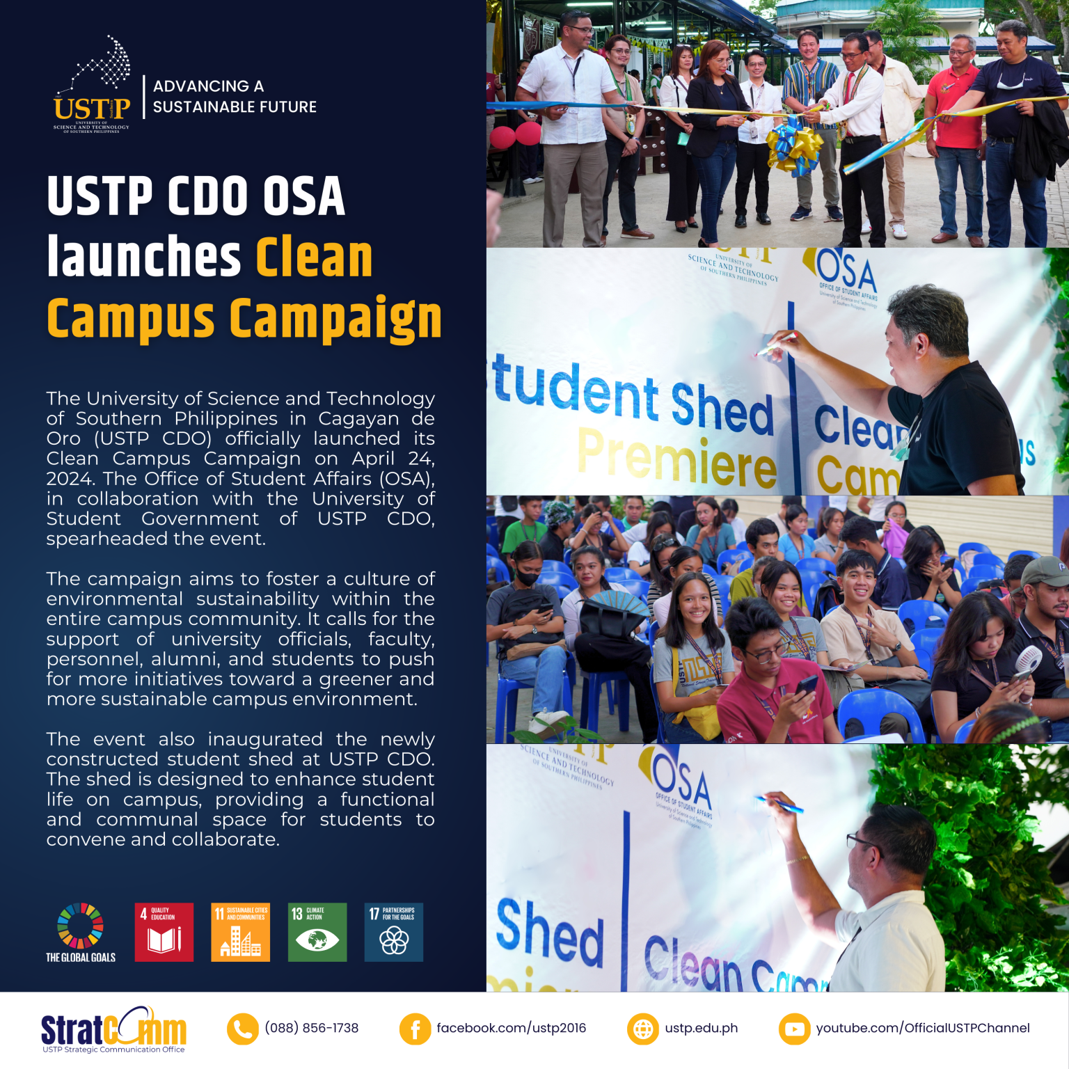 USTP CDO OSA launches Clean Campus Campaign - University of Science and ...