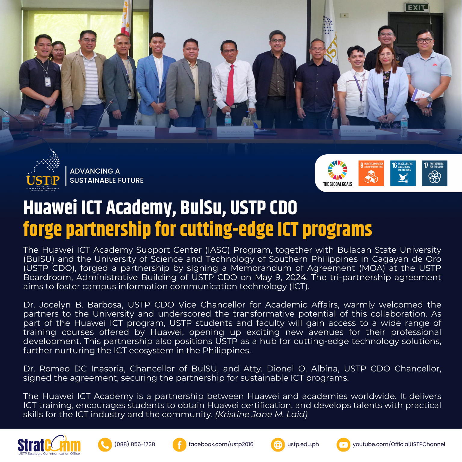 Huawei ICT Academy, BulSu, USTP CDO forge partnership for cutting-edge ...