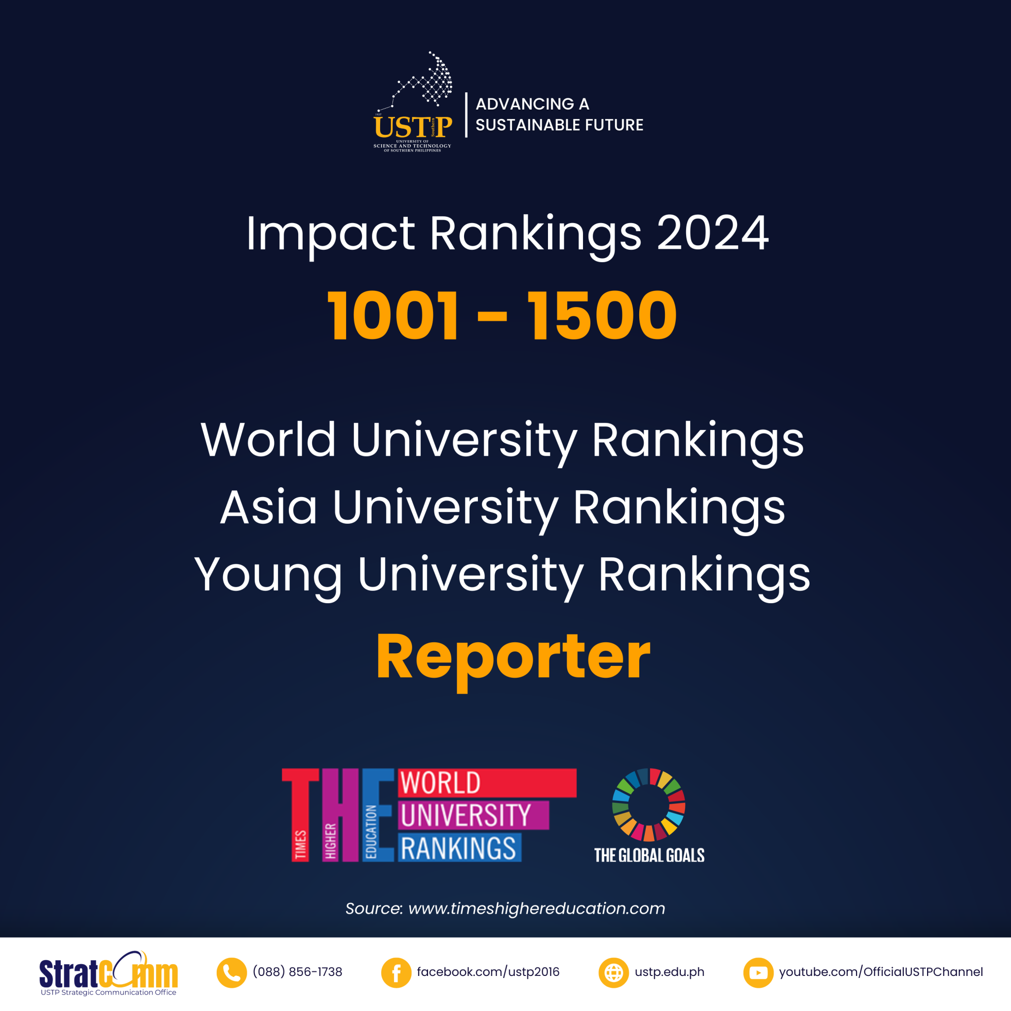 USTP achieves new heights in 2024 THE Impact Rankings - University of ... USTP achieves new heights in 2024 THE Impact Rankings - University of ...