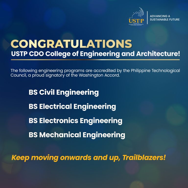 USTP Engineering Programs achieve PTC-ACBET Accreditation - University ...