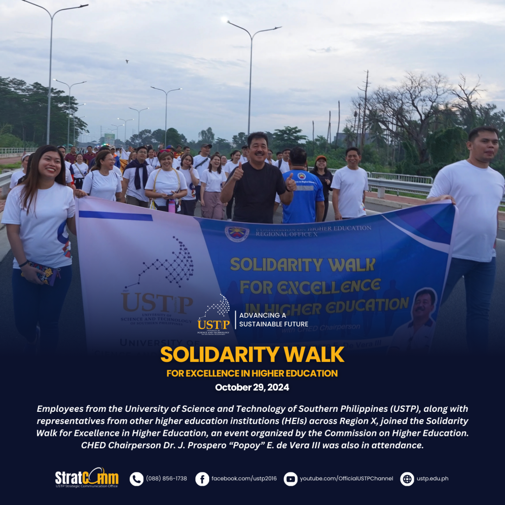 USTP joins CHED’s Solidarity Walk for Excellence in Higher Education ...