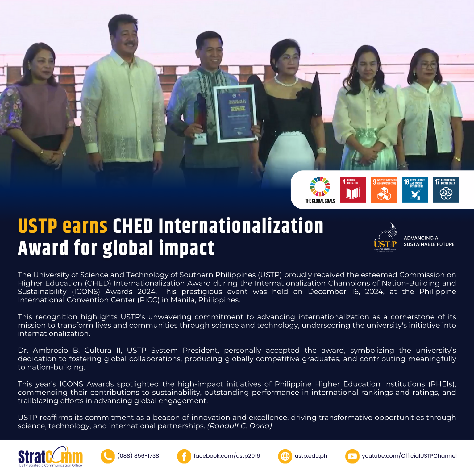USTP earns CHED Internationalization Award for global impact ...
