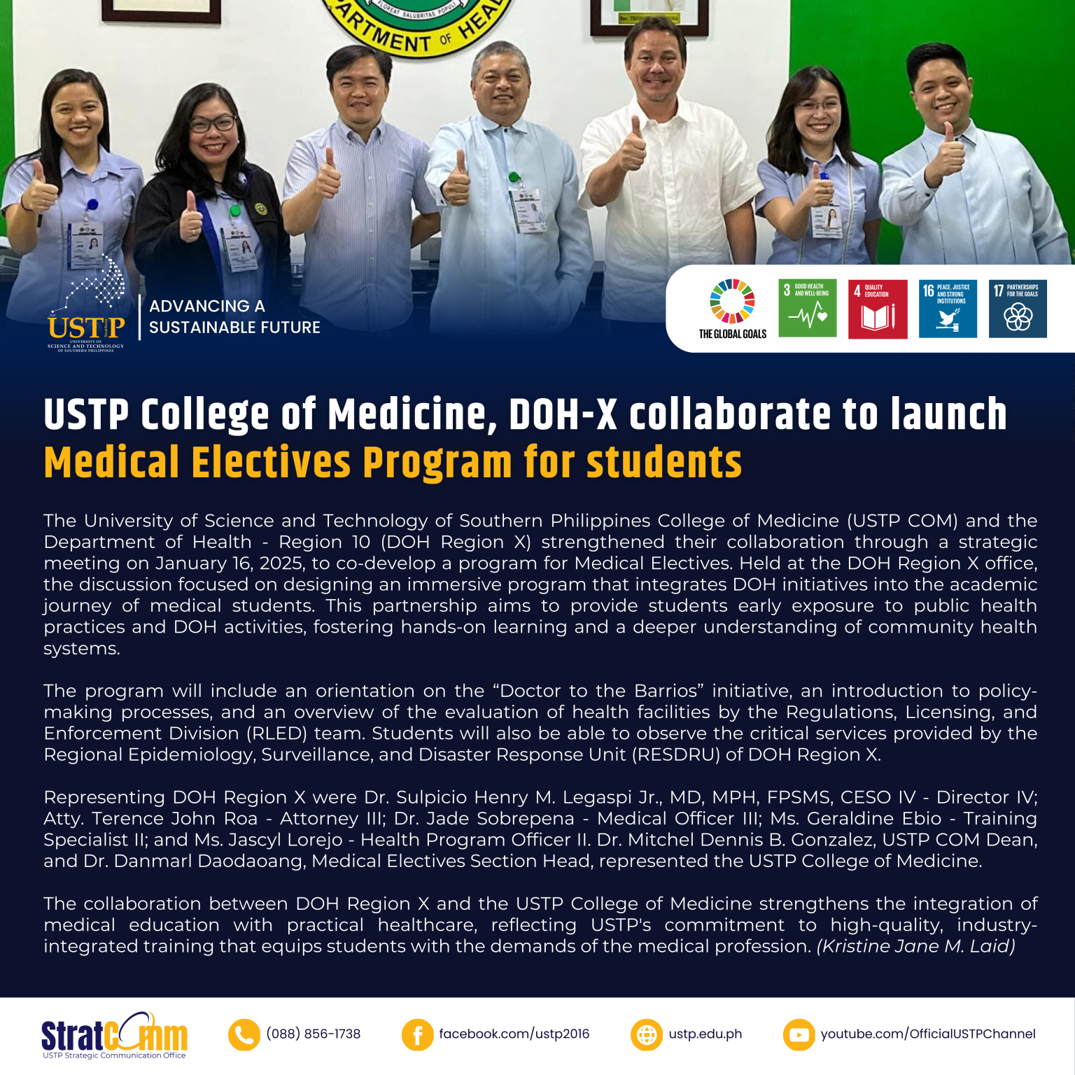 USTP College of Medicine, DOH-X collaborate to launch Medical Electives ...