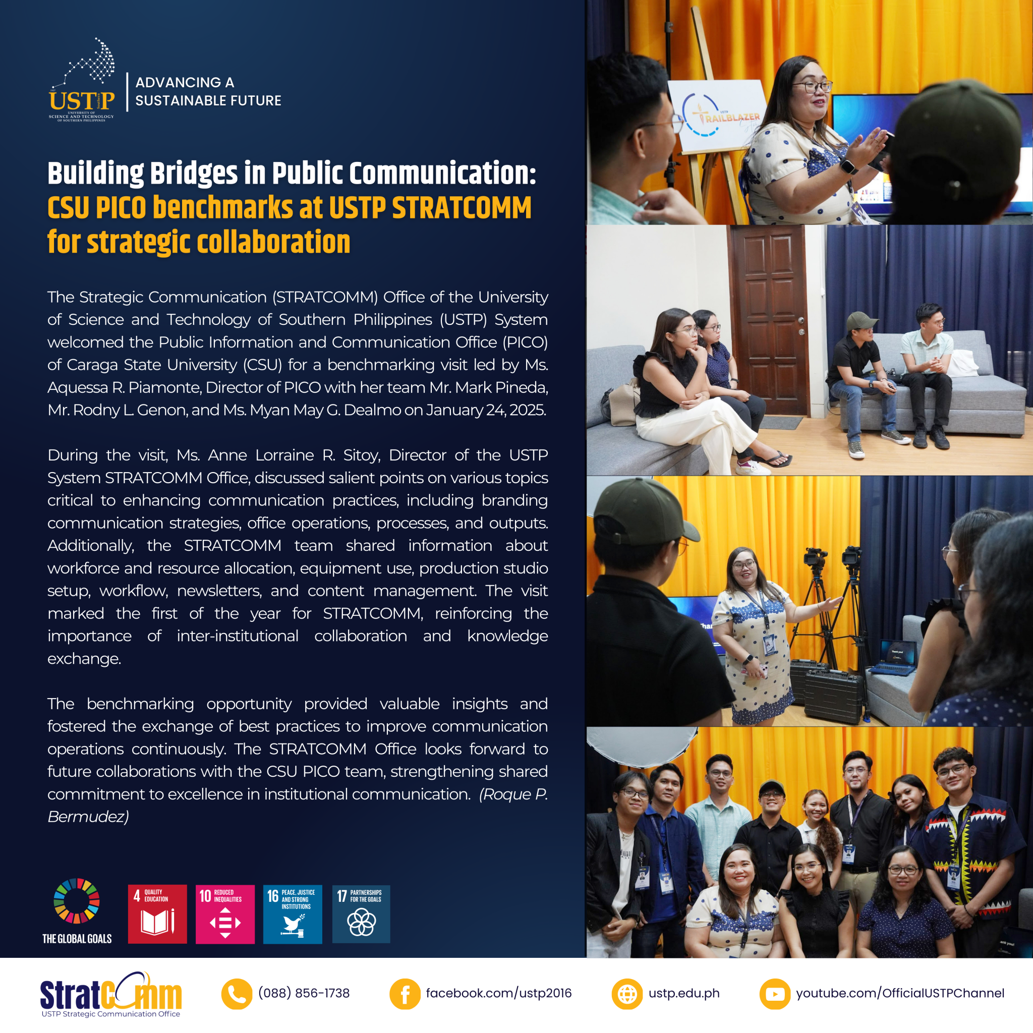 Building Bridges in Public Communication: CSU PICO benchmarks at USTP ...