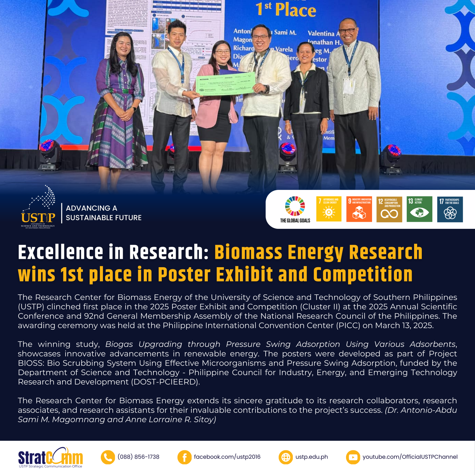 Excellence in Research: Biomass Energy Research wins 1st place in ...