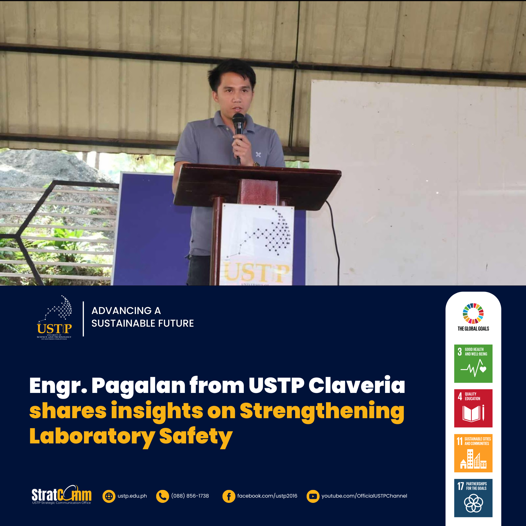 Engr. Pagalan from USTP Claveria shares in strengthening Laboratory ...