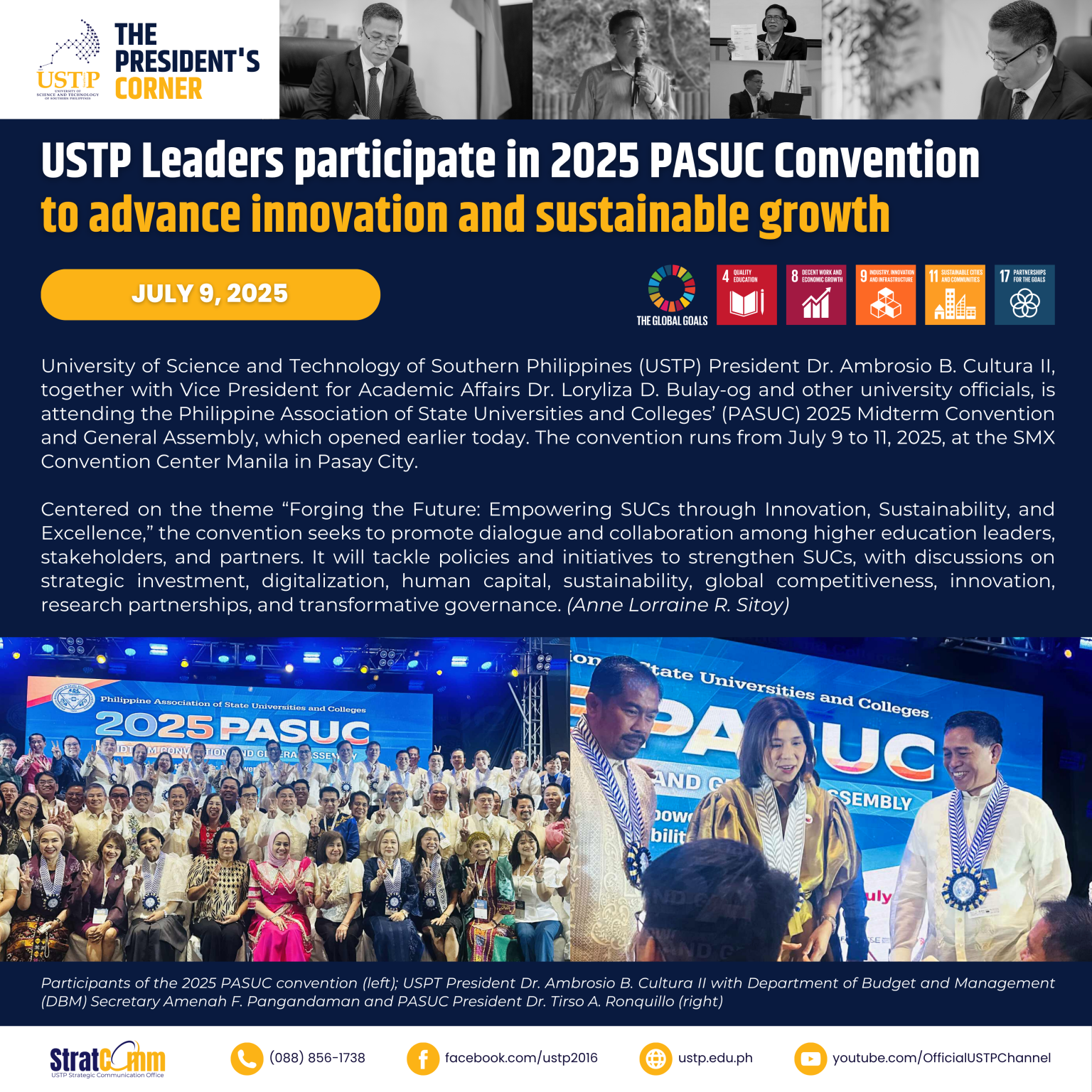 USTP Leaders participate in 2025 PASUC Convention to advance innovation ...