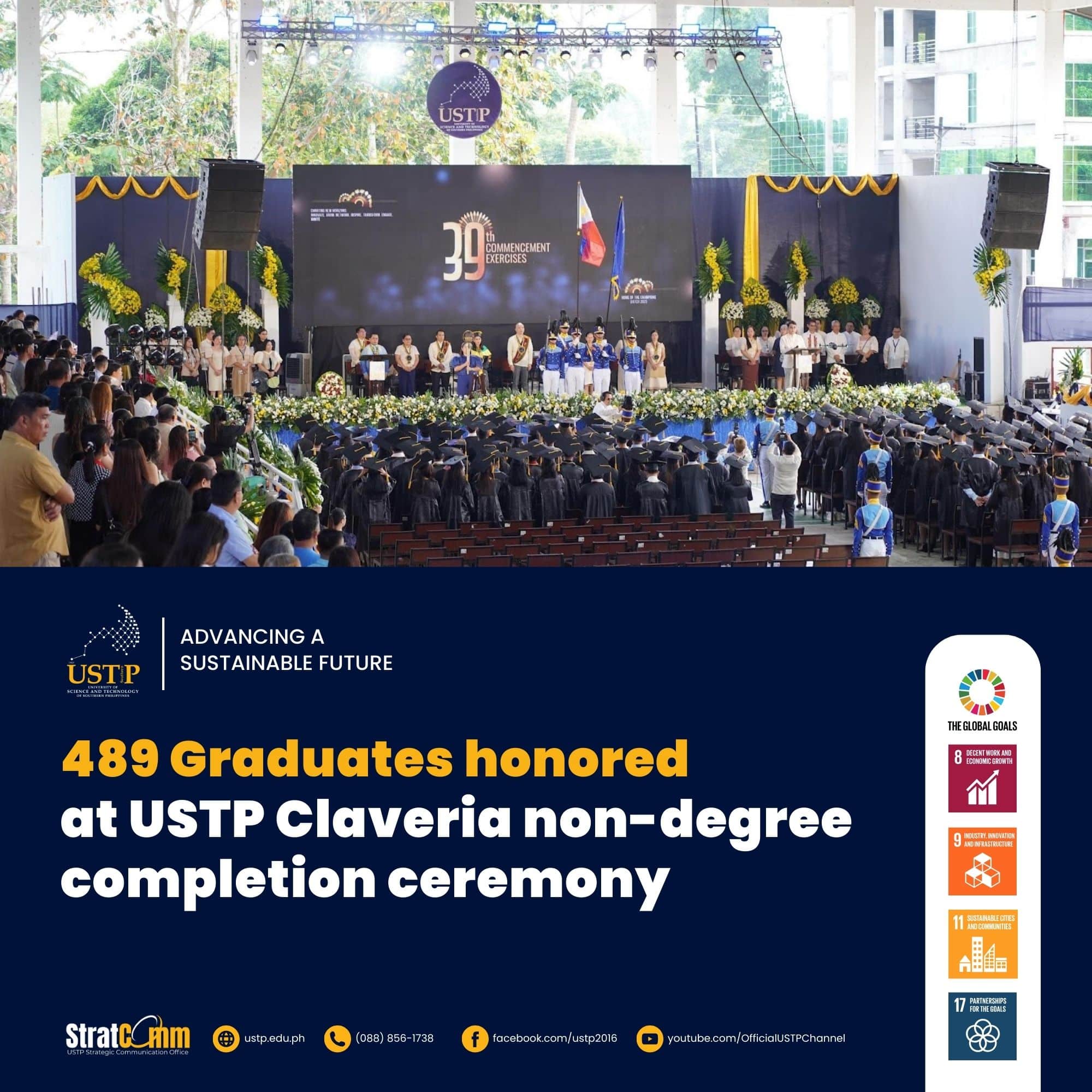 489 Graduates honored at USTP Claveria non-degree completion ceremony ...