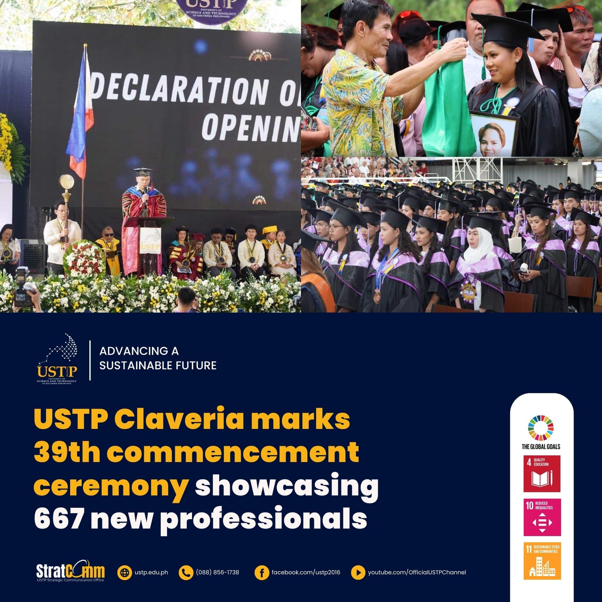 USTP Claveria marks 39th commencement ceremony showcasing 667 new ...