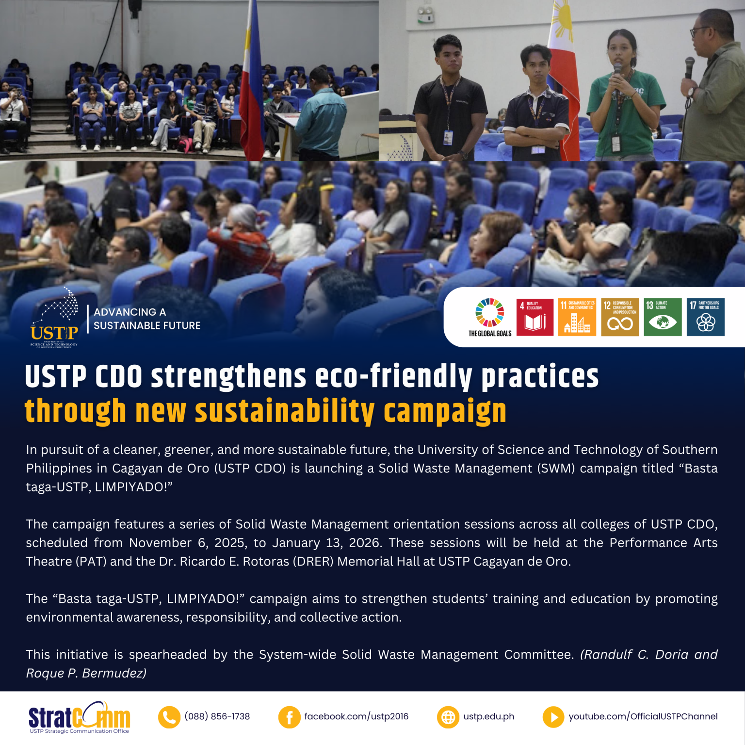 USTP CDO strengthens eco-friendly practices through new sustainability ...
