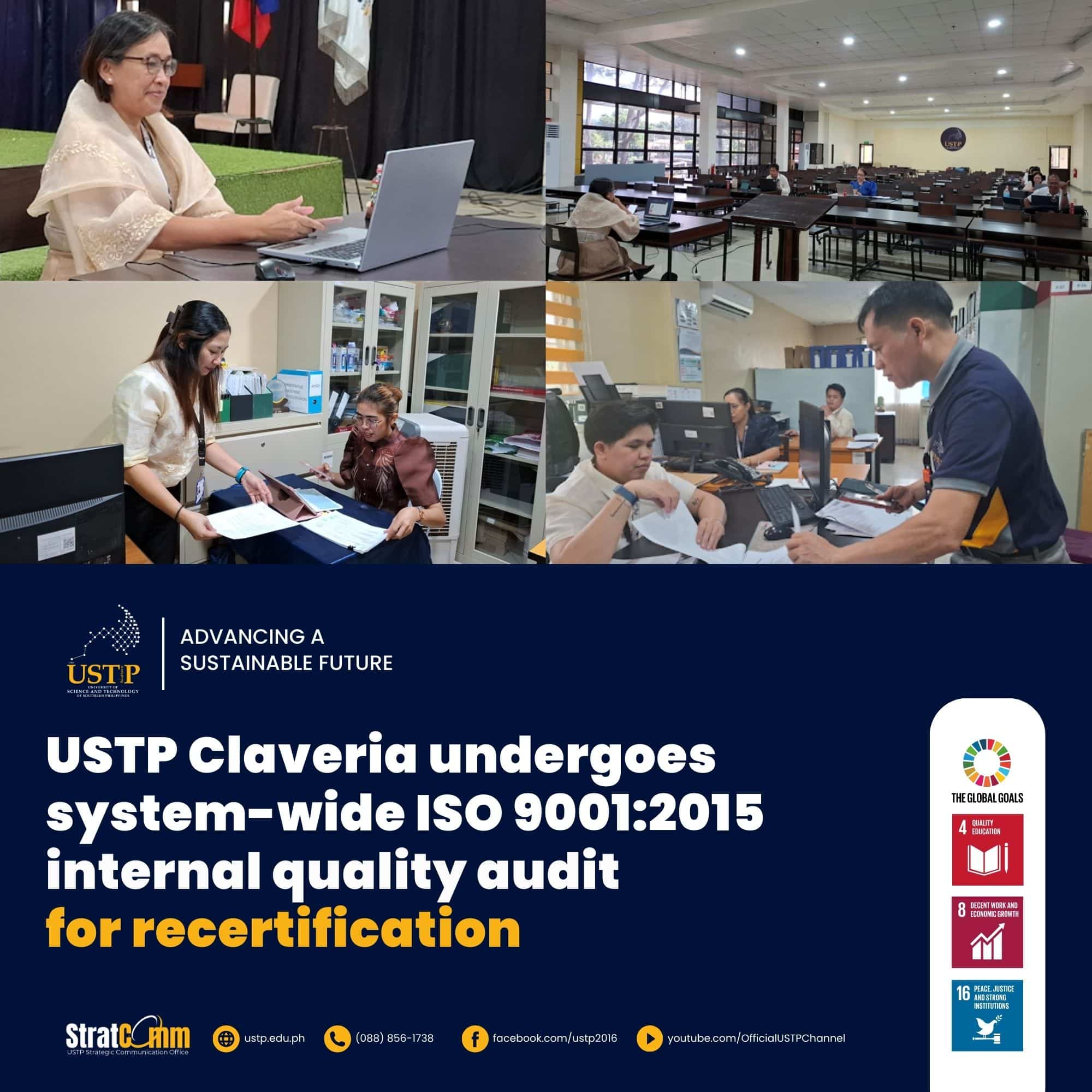 USTP Claveria undergoes system-wide ISO 9001:2015 internal quality ...