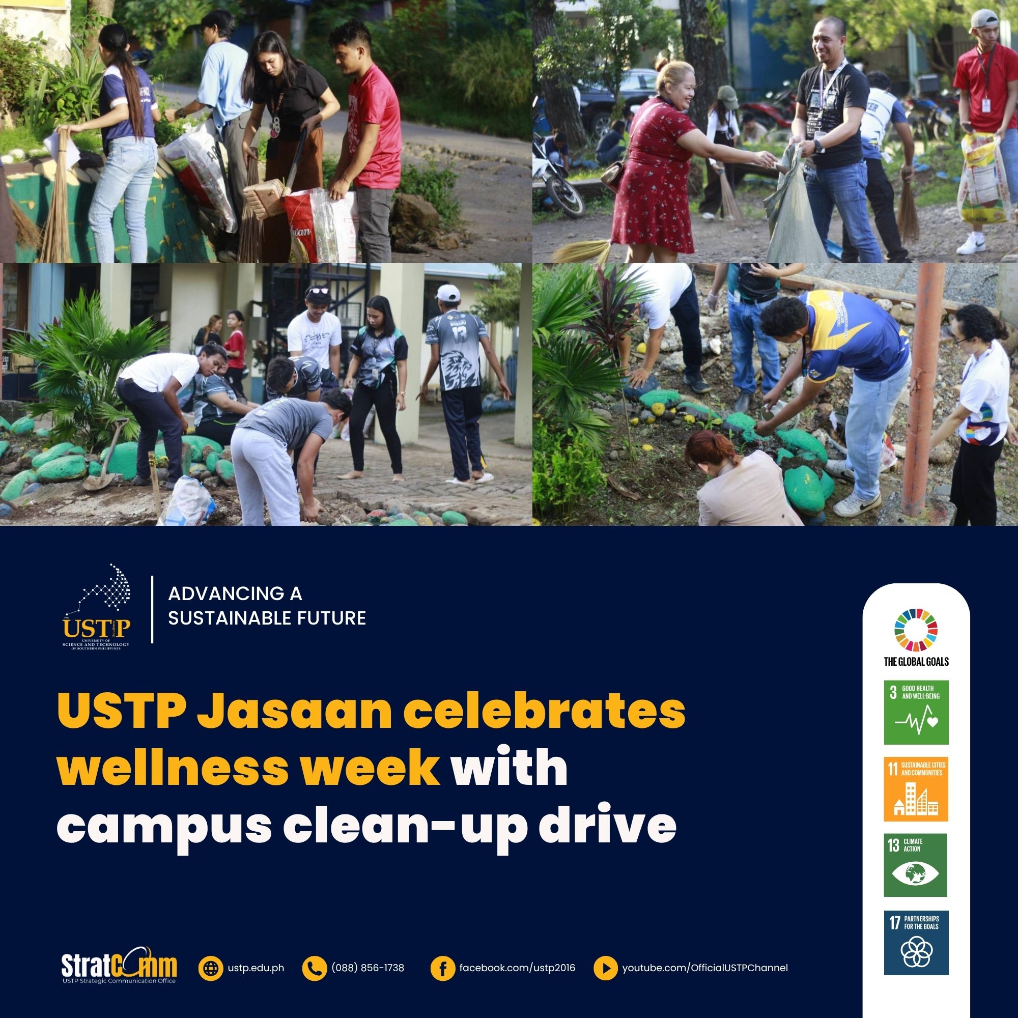 USTP Jasaan celebrates wellness week with campus clean-up drive ...