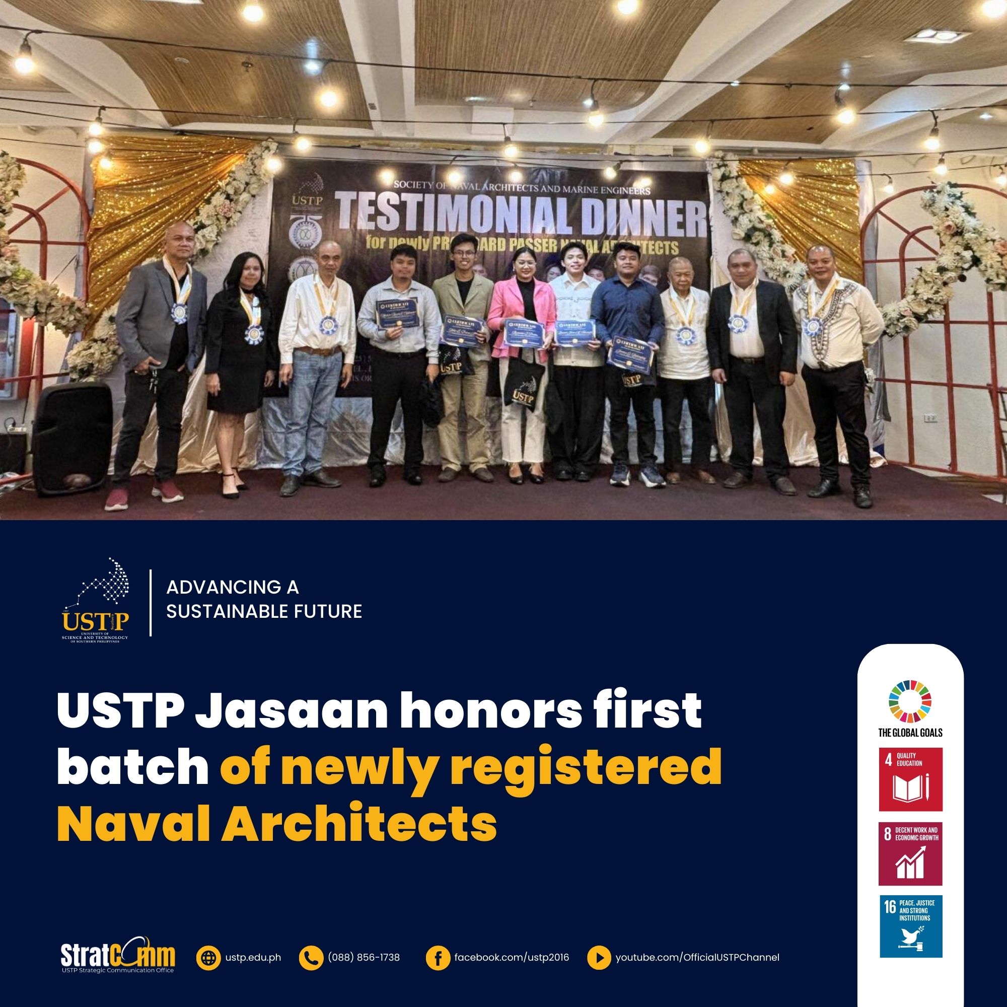 USTP Jasaan honors first batch of newly registered Naval Architects ...