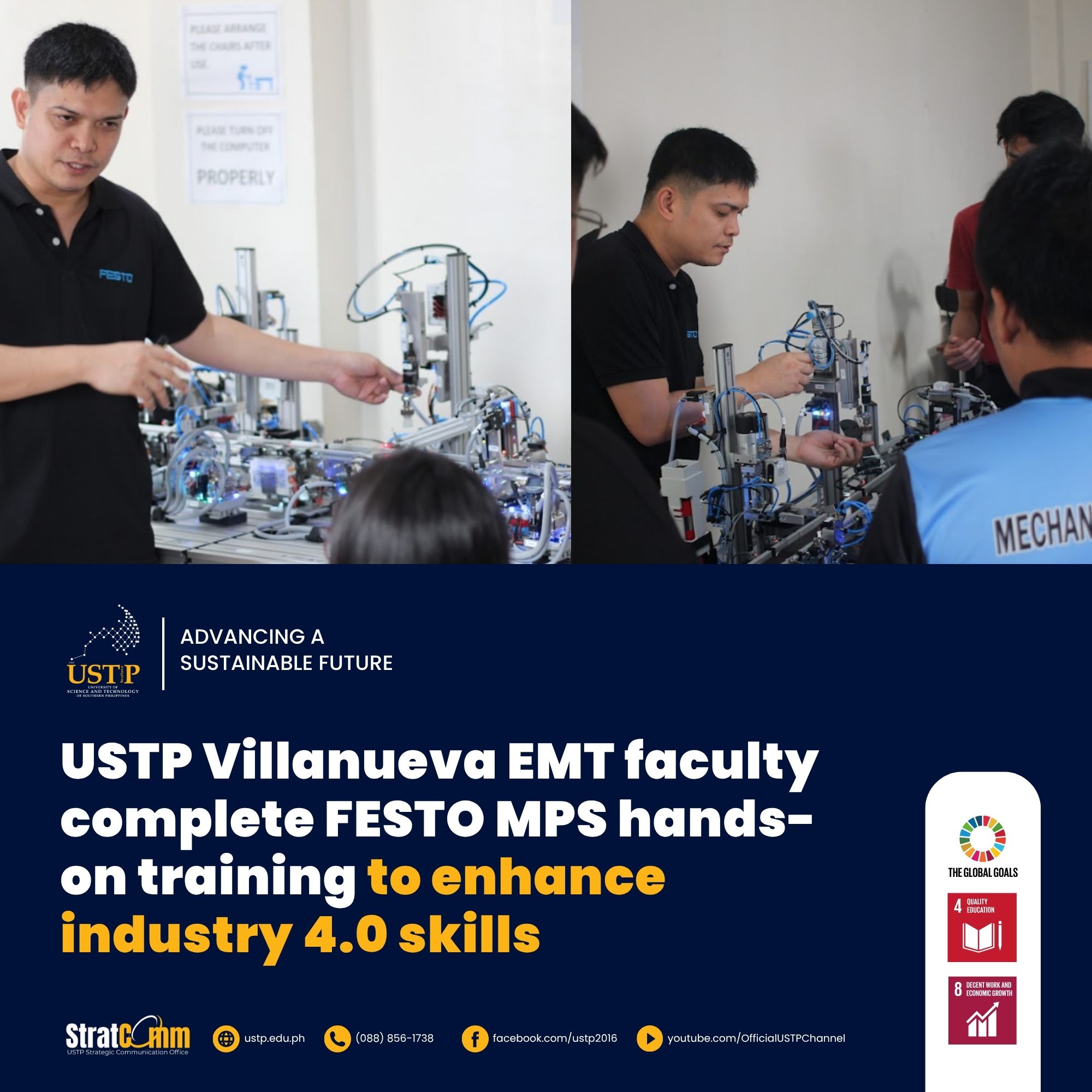 USTP Villanueva EMT faculty complete FESTO MPS hands-on training to ...