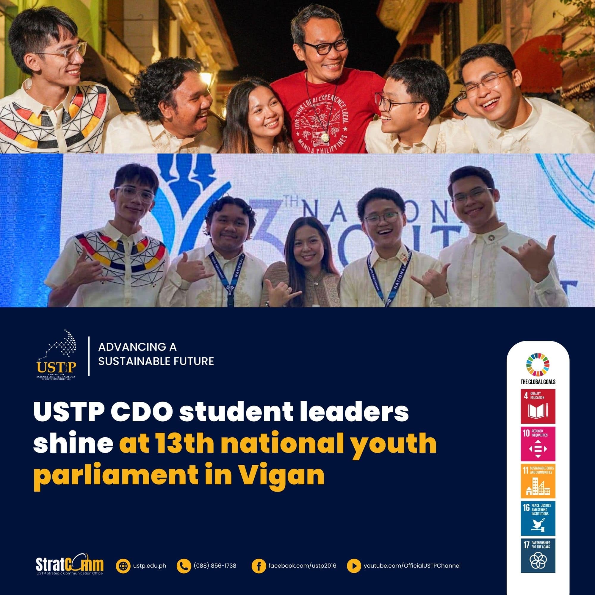 USTP student leaders shine at 13th national youth parliament in Vigan ...
