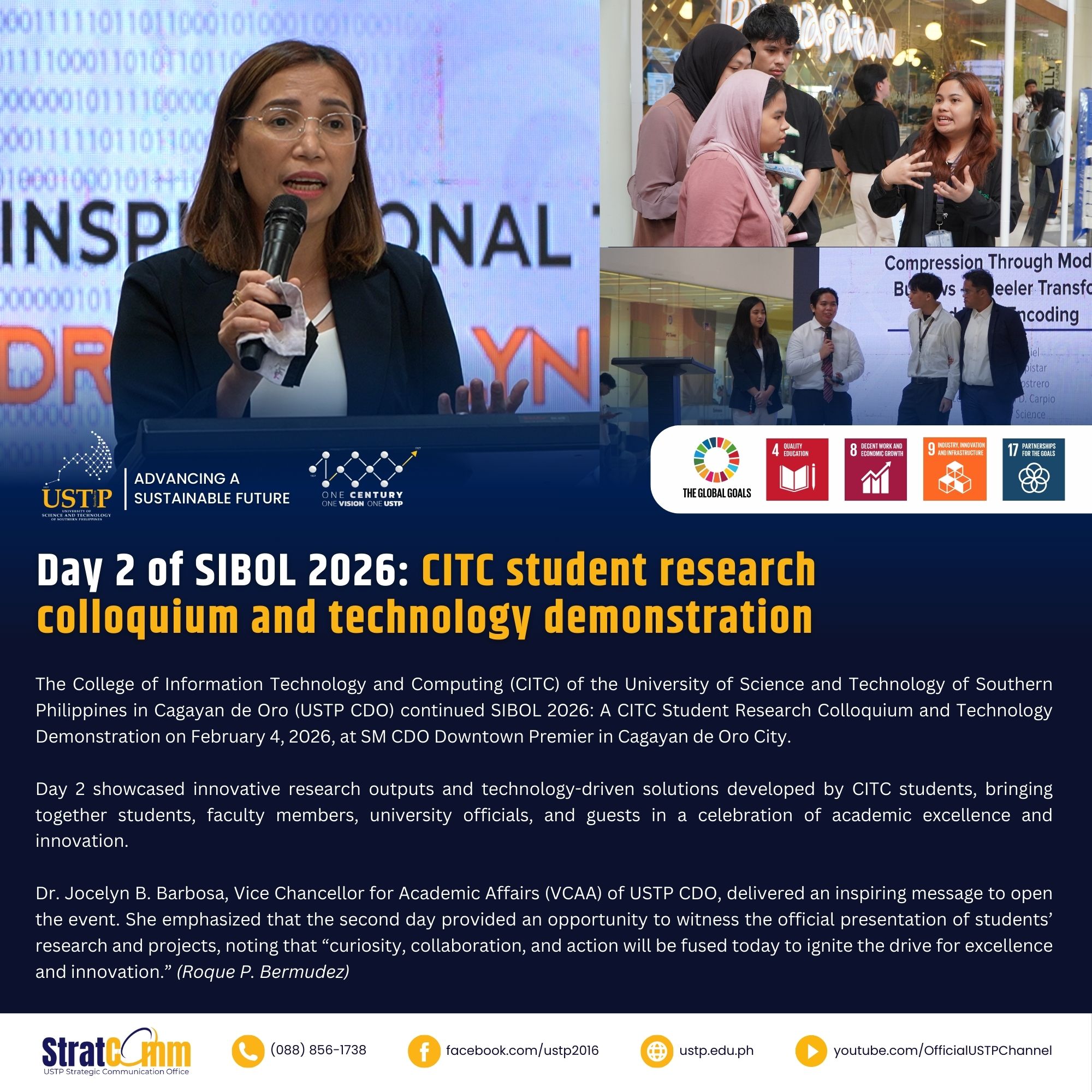 Day 2 of SIBOL 2026: CITC student research colloquium and technology ...