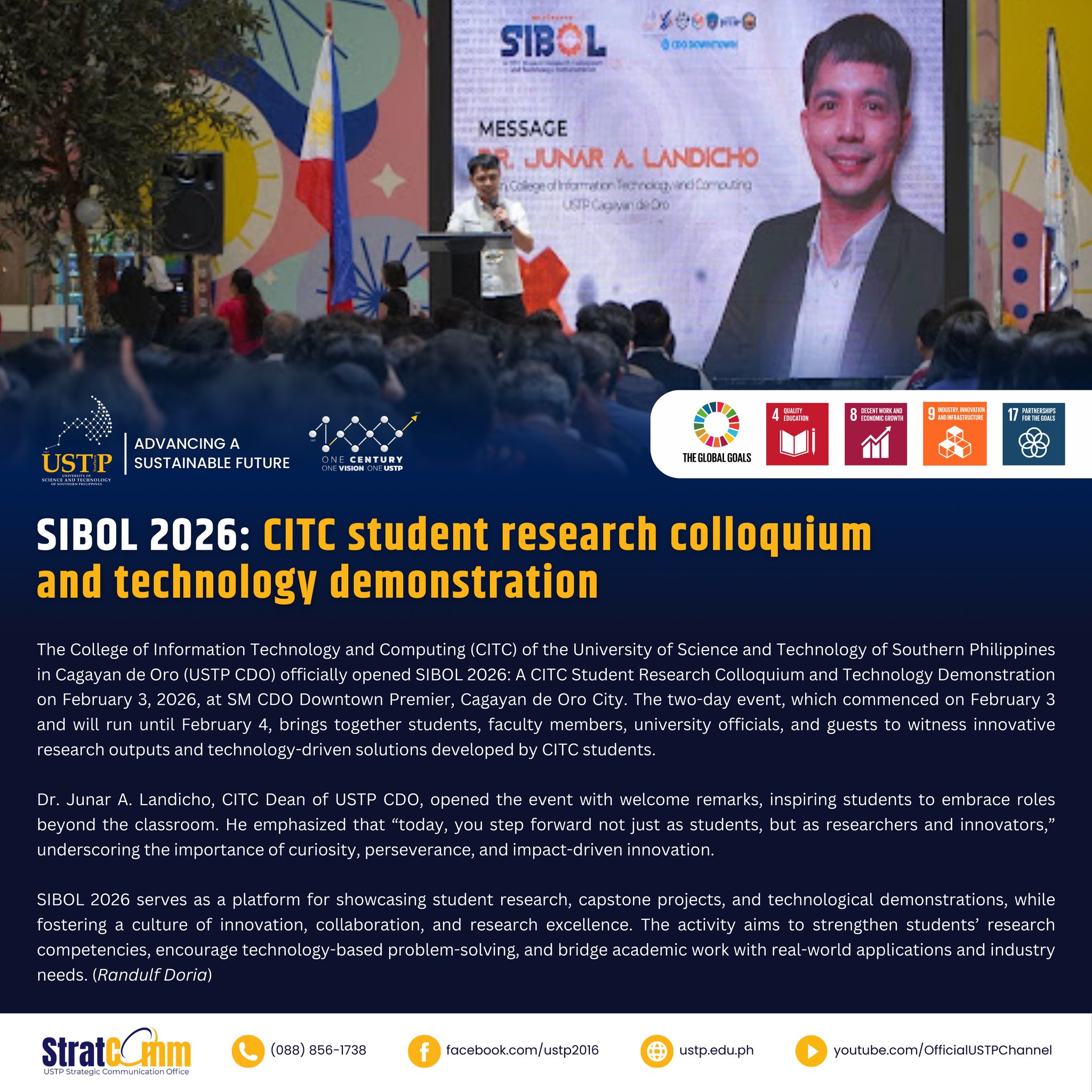 SIBOL 2026: CITC student research colloquium and technology ...