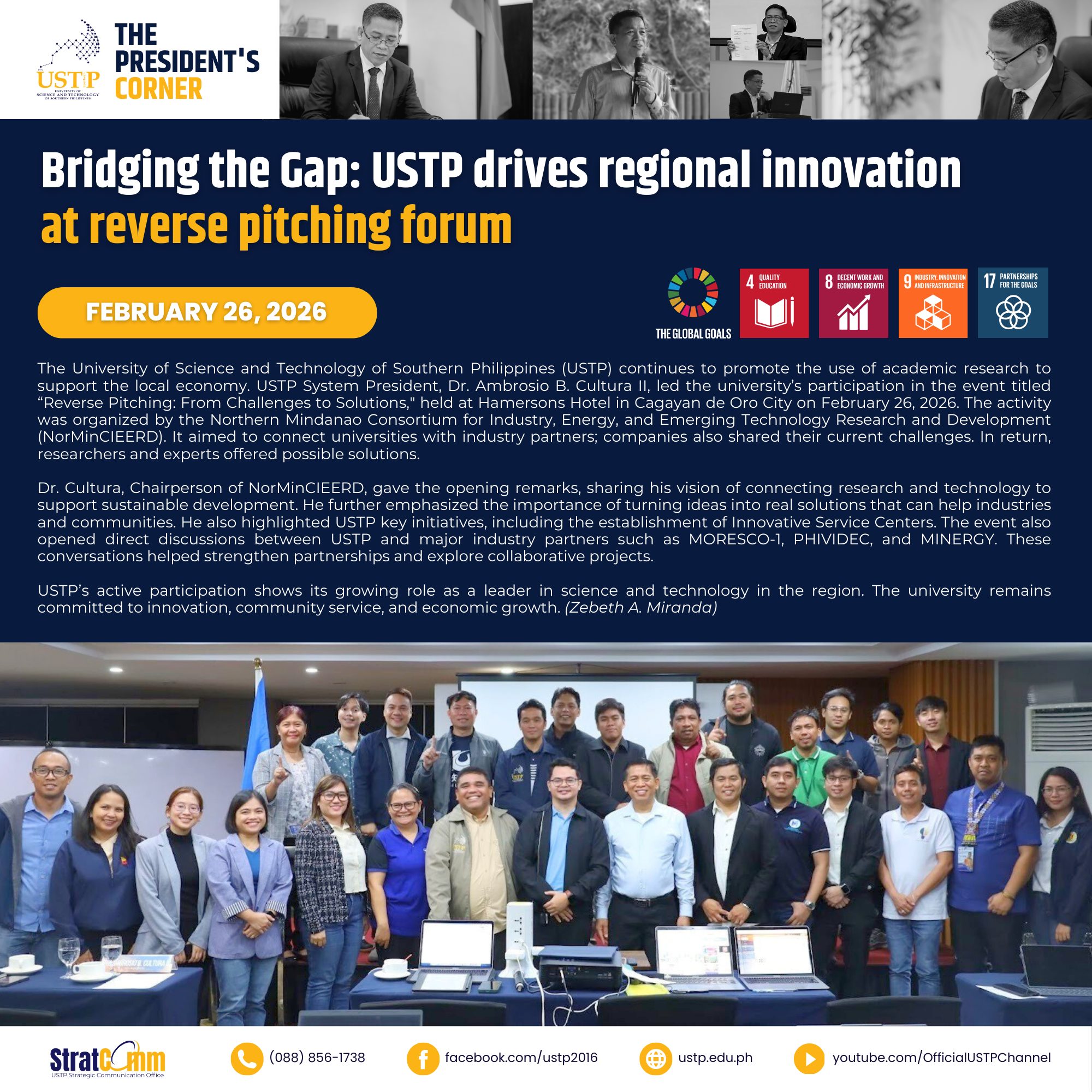 Bridging the Gap: USTP drives regional innovation at reverse pitching ...