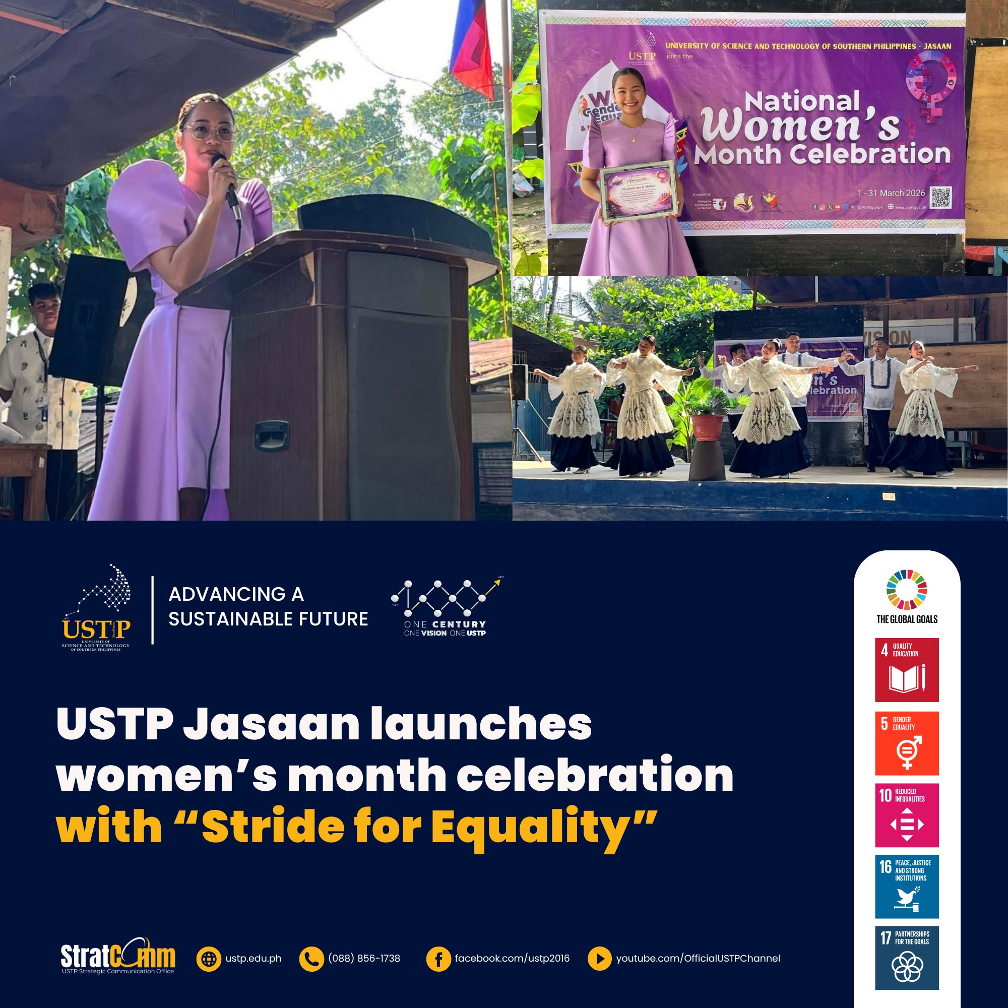 USTP Jasaan launches women’s month celebration with “Stride for ...