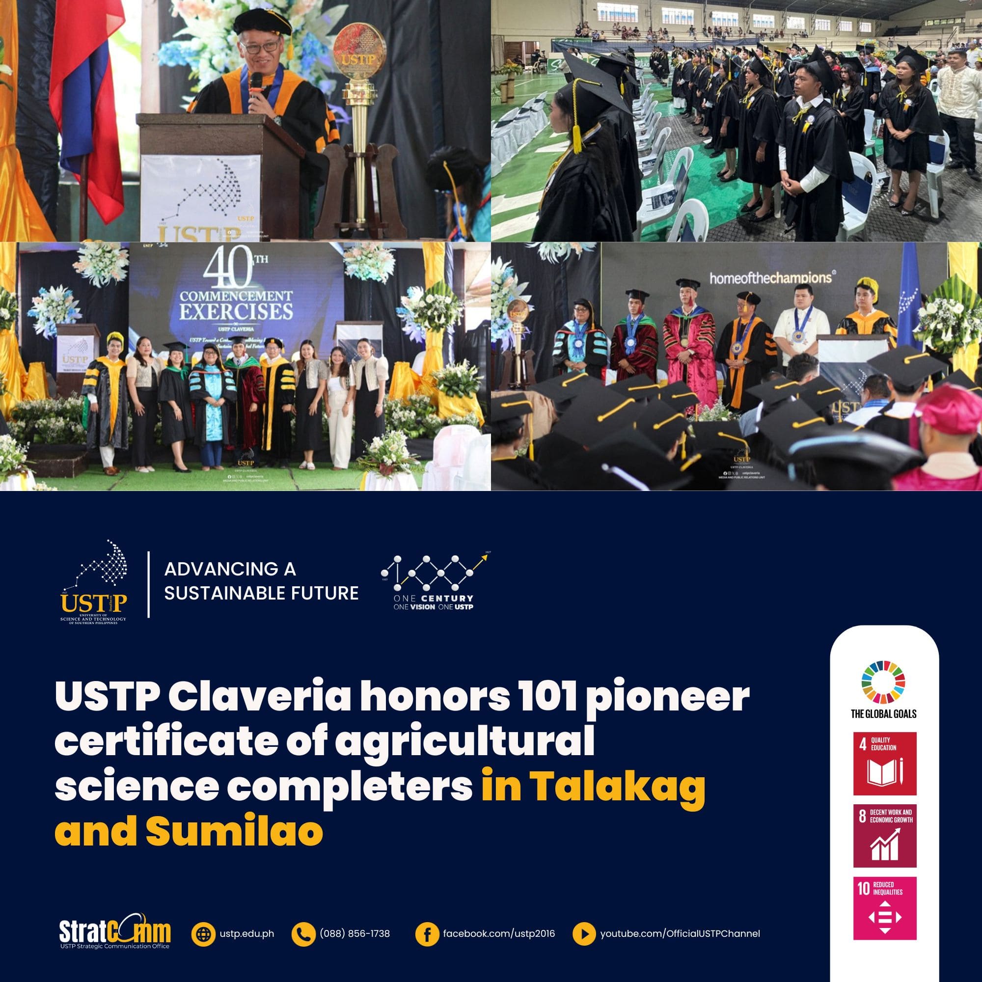 USTP Claveria honors 101 pioneer certificate of agricultural science ...